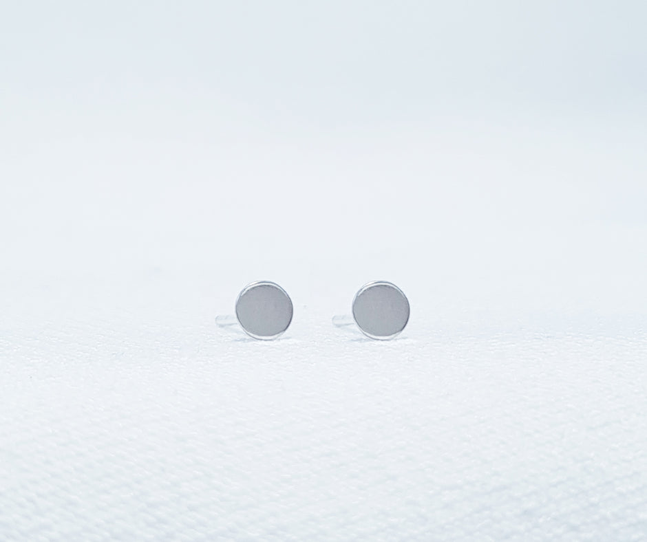 Plain Studs | Sterling Silver | Silver Image Jewellery
