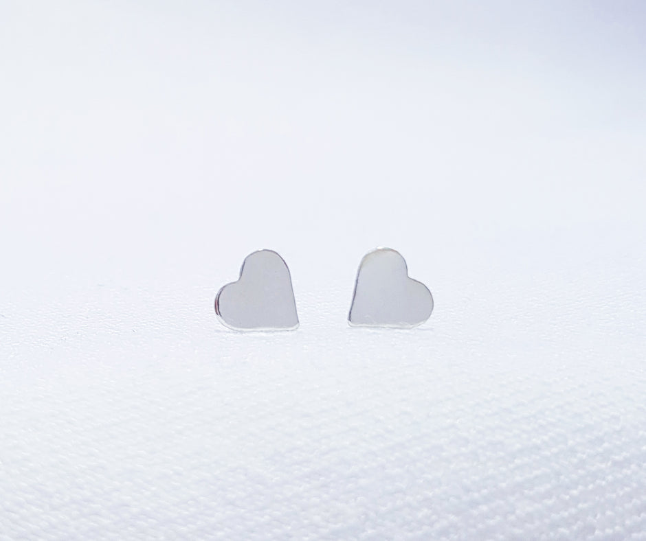 Stud Earrings Sterling Silver Plain Minimalist Classic